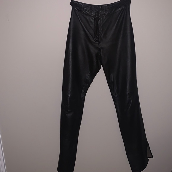 Cache | Pants & Jumpsuits | Chocolate Brown Authentic Leather Pants ...